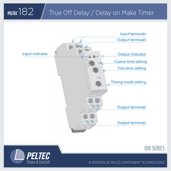 Peltec Timers | DIN Rail Time Delay Relays